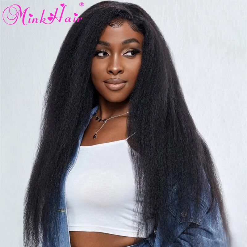 Buy Kinky Straight HD Lace Wig, Transparent Lace Wig, Closure Wig, Full ...